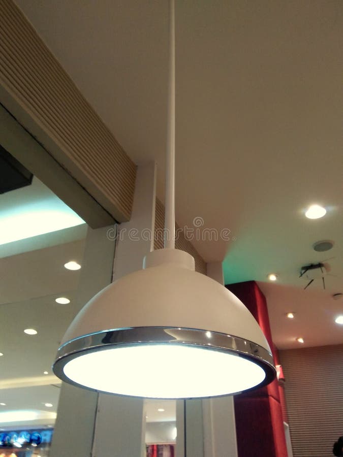 Round Shaped Hanging Lamp, Simple but Lux Stock Image - Image of light ...