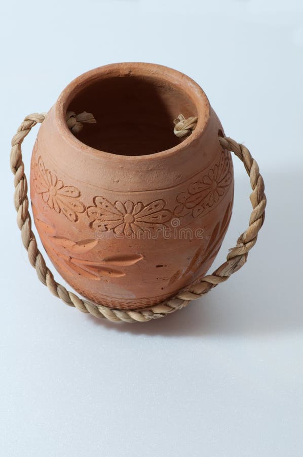 Round Shaped Jar Made from Clay Stock Image - Image of shape, single ...