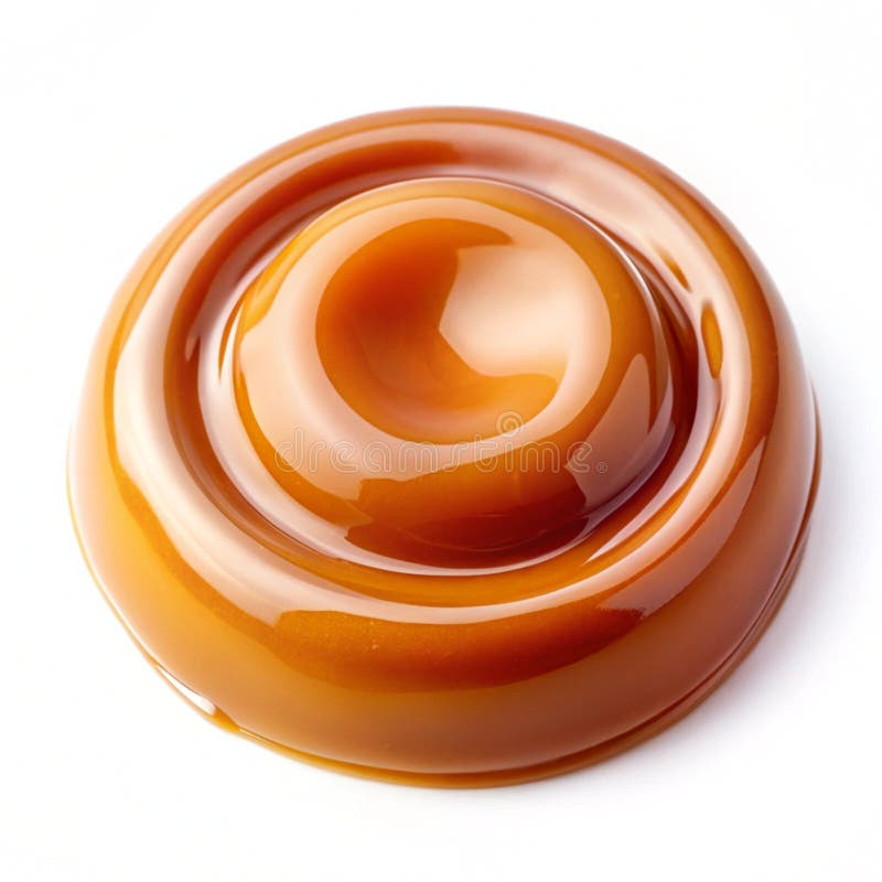 Round Shaped Liquid Caramel Stock Illustration - Illustration of ...