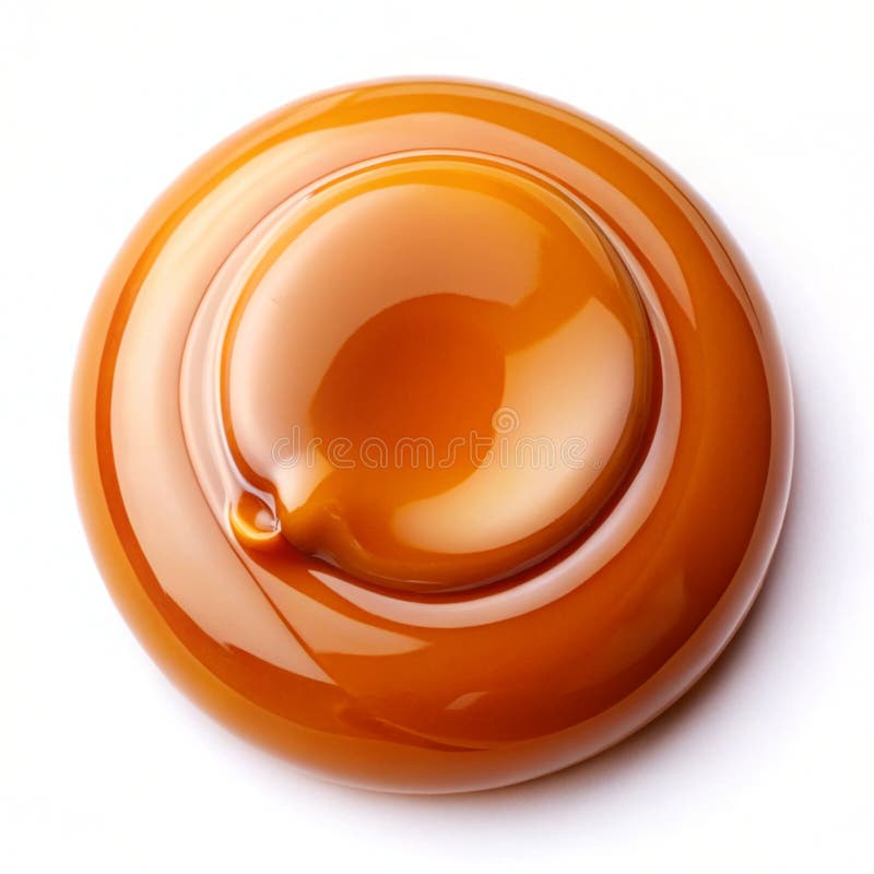 Round Shaped Liquid Caramel Stock Illustration - Illustration of liquid ...