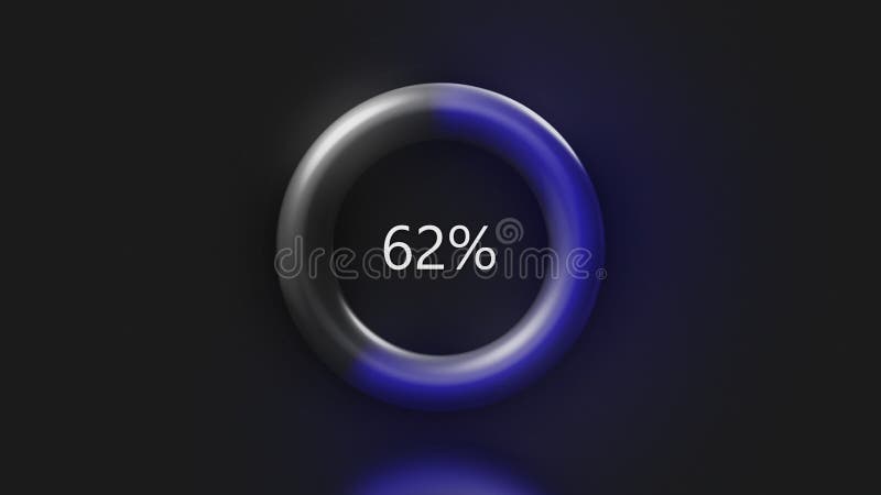 Round Shaped Loading Bar Animation Over Black Background. Motion Stock ...