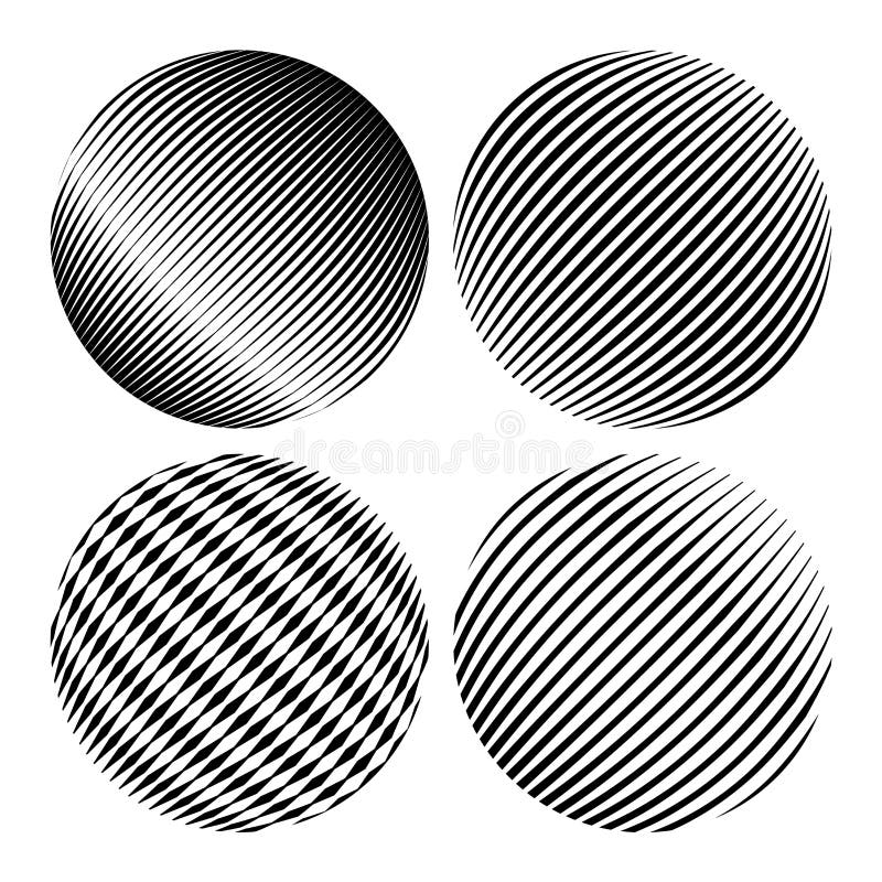 Round Shapes. Geometric Abstractions for Backgrounds and Logos Stock ...