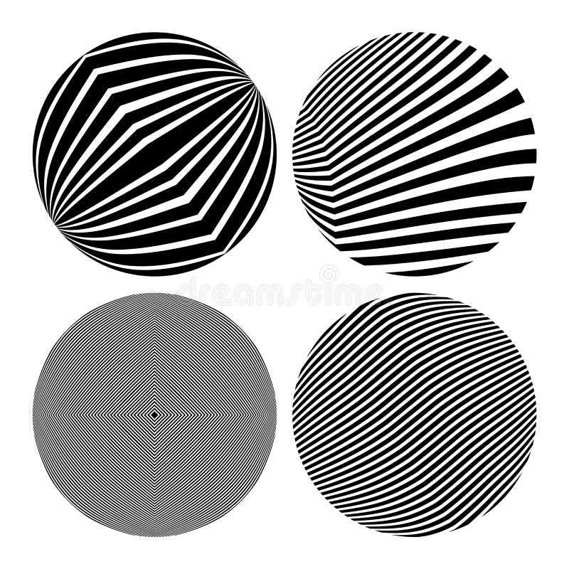 Round Shapes. Geometric Abstractions for Backgrounds and Logos Stock ...