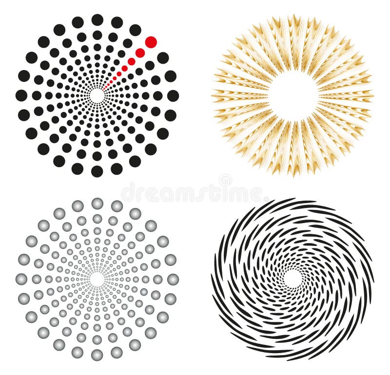 Round shapes set stock vector. Illustration of grunge - 39059505
