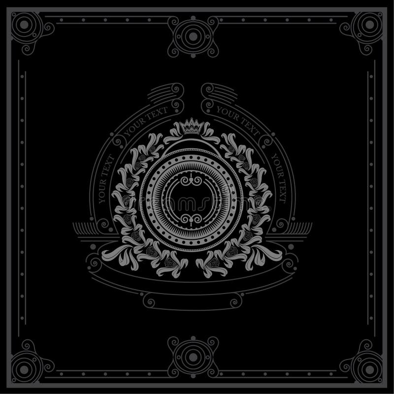 Shield With Floral Decoration Isolated Stock Image - Illustration of ...