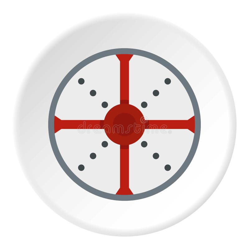 Round shield icon circle stock vector. Illustration of defense - 95443372