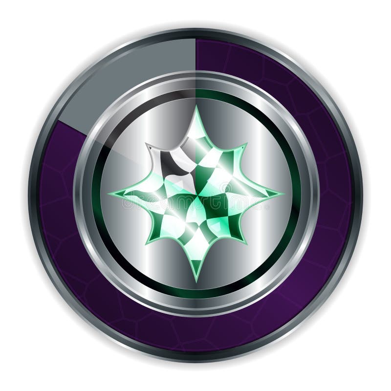 Round Shield in Progress Frame Stock Vector - Illustration of cartoon ...