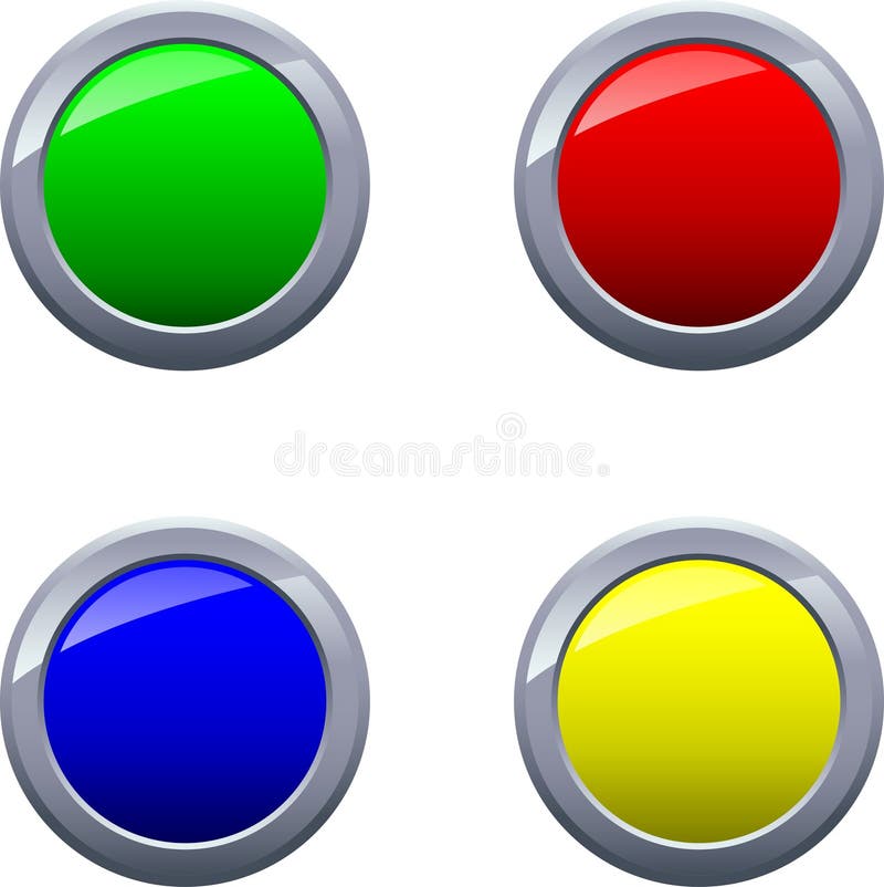 Round Shiny Glossy Framed Buttons Vector EPS10 Stock Vector ...
