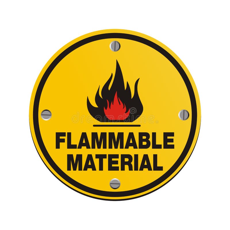 Round Sign - Flammable Material Stock Illustration - Illustration of ...