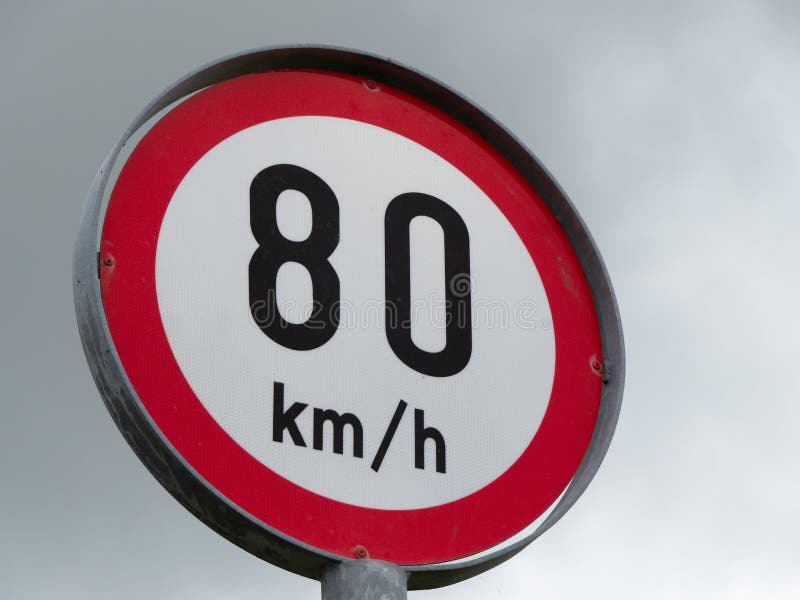 80 Km H Speed Limit Sign Stock Photos - Free & Royalty-Free Stock ...