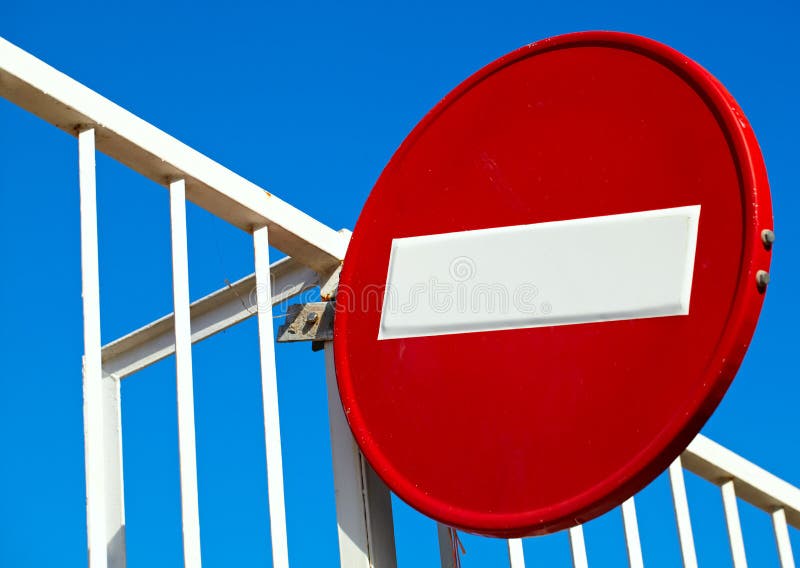 Round sign No Entry stock photo. Image of pause, sign - 26752302