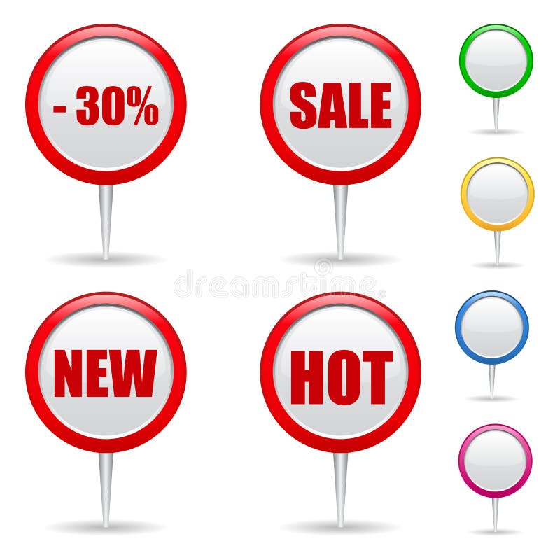 Round signs stock vector. Illustration of abstract, blue - 22613117