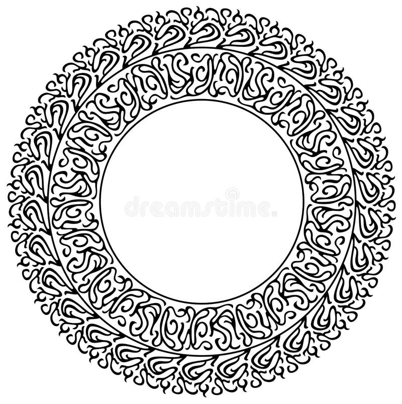 Round silhouette frame stock vector. Illustration of border - 42970824