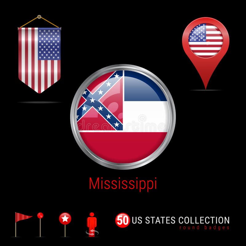 Mississippi Badge Stock Illustrations – 585 Mississippi Badge Stock ...