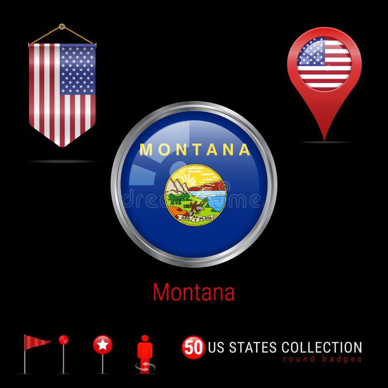 Montana Icon Badge Stock Illustrations – 158 Montana Icon Badge Stock ...