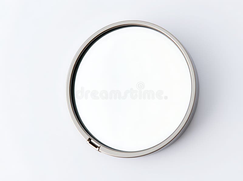 Round Silver Compact Mirror on Clean White Background Ai Generated ...