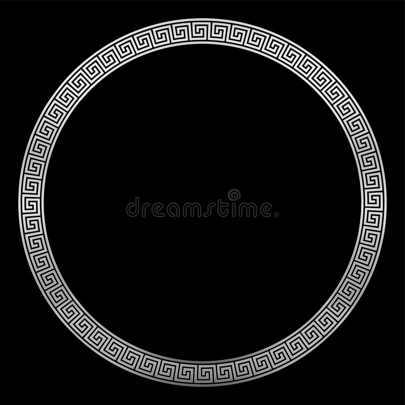Frame with Ancient Greek Meander Pattern Stock Vector - Illustration of ...