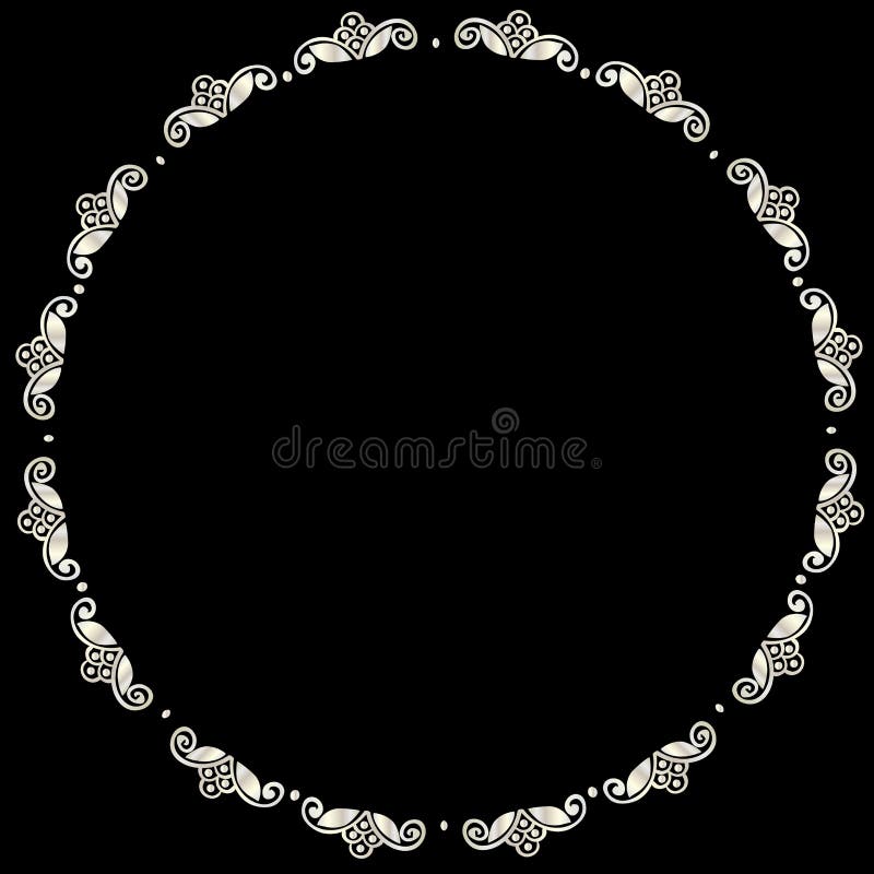 Round silver frame stock vector. Illustration of banner - 74591082
