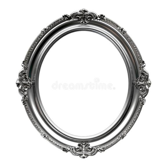 Round Silver Frame on Transparent Background - Ai Generated Stock ...
