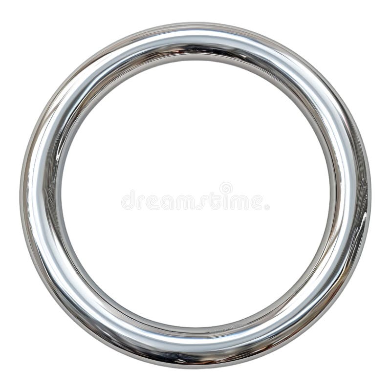 Round Silver Frame on Transparent Background - Ai Generated Stock ...