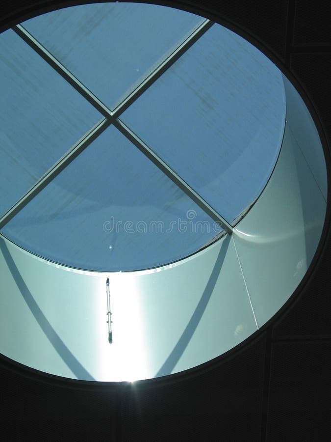 Round skylight stock image. Image of light, modern, round - 1014481