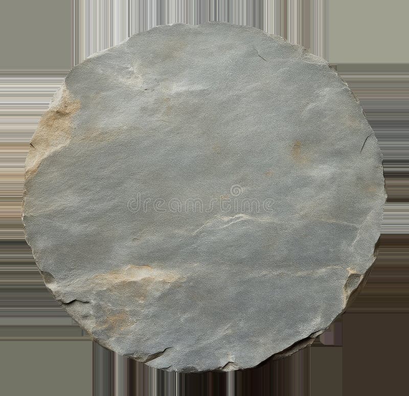 Round Slate Stone with Natural Texture, Isolated on Transparent ...