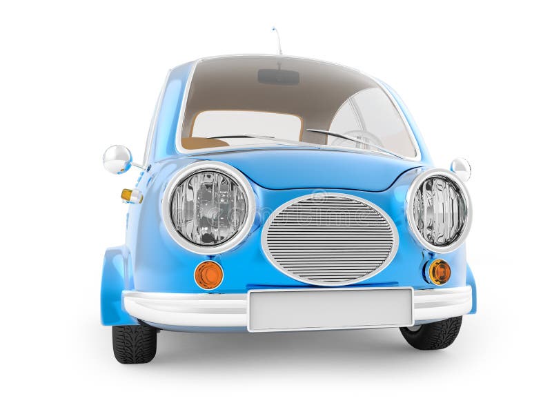 Round small car blue stock illustration. Illustration of family - 84531108