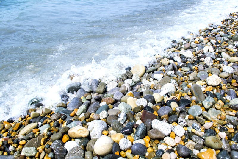 Round smooth stones stock photo. Image of shore, colorful - 44098502