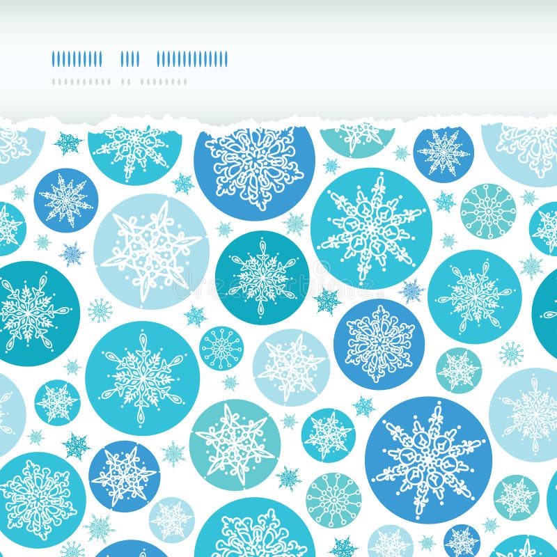 Round Snowflakes Corner Frame Pattern Background Stock Vector ...