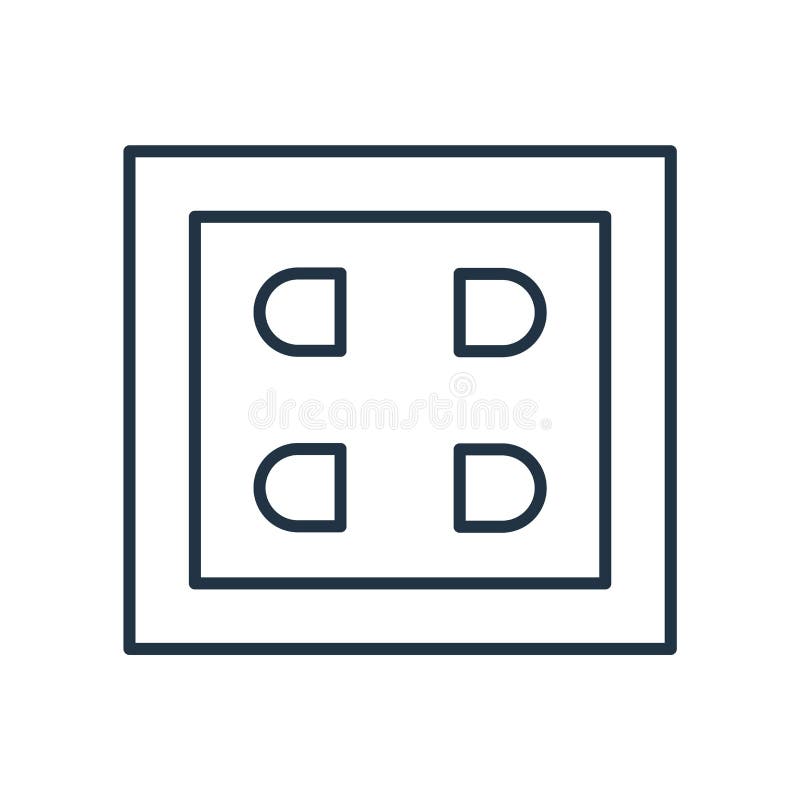 Round Socket Icon in Trendy Design Style. Round Socket Icon Isolated on ...