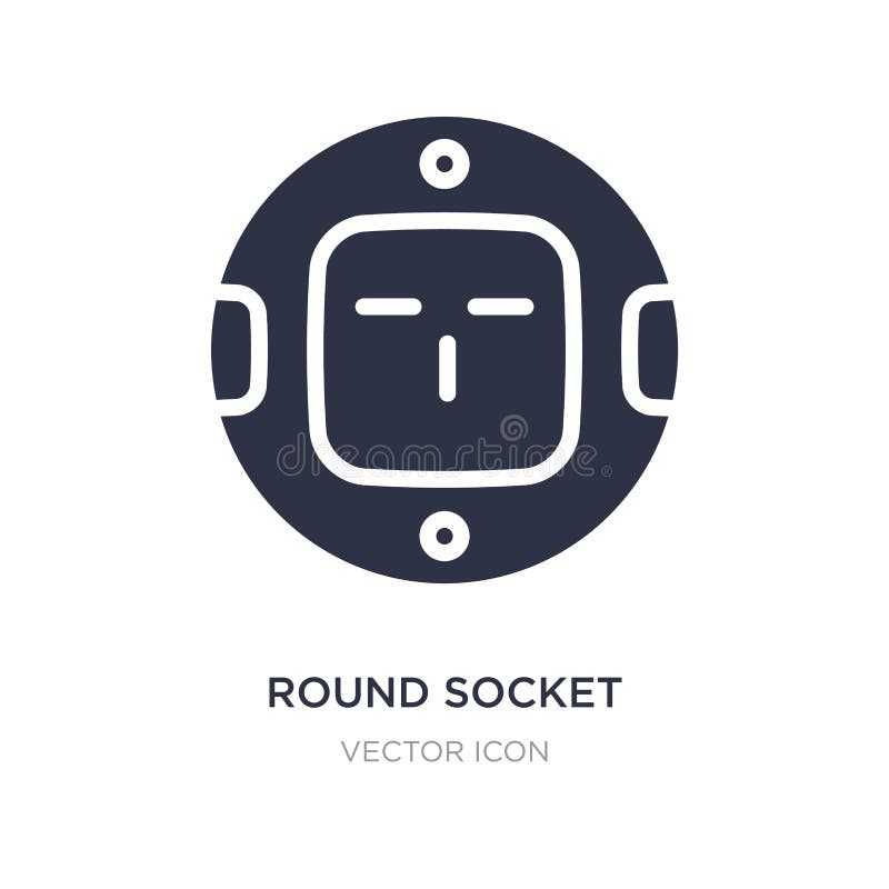 Round Socket Icon on White Background. Simple Element Illustration from ...