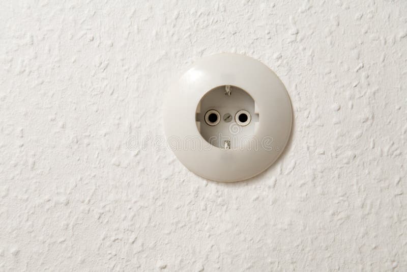 Round socket in wall stock photo. Image of green, power - 178524890