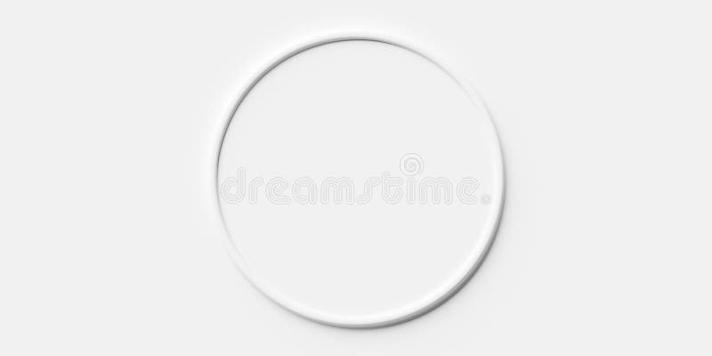 Round Soft White Circle on White Background Neomorphism Abstract Minmal ...