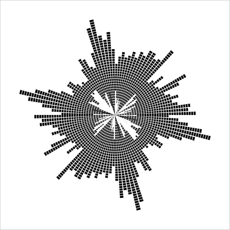 Circular Sound Volume Wave. Music Bar Set Isolated on White. Round ...