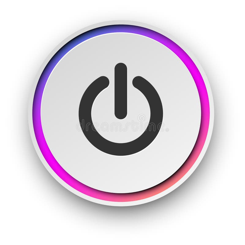 Turn on off button stock illustration. Illustration of modern - 18432276