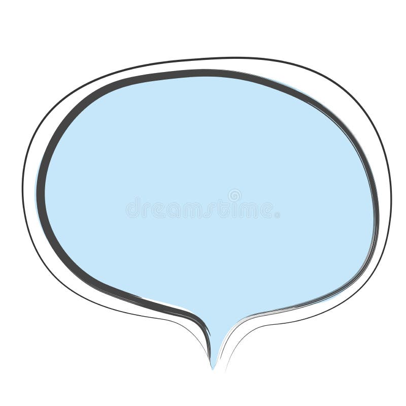 Round Speech Bubble in Linear Style Stock Vector - Illustration of ...