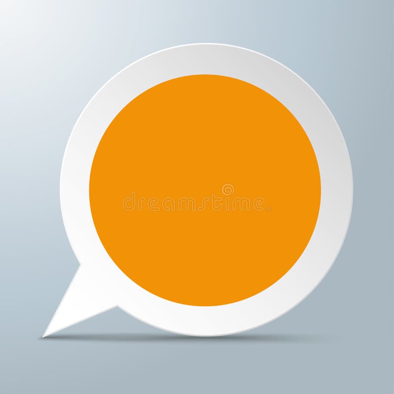 Round Speech Bubble Orange Centre Stock Vector - Illustration of ...
