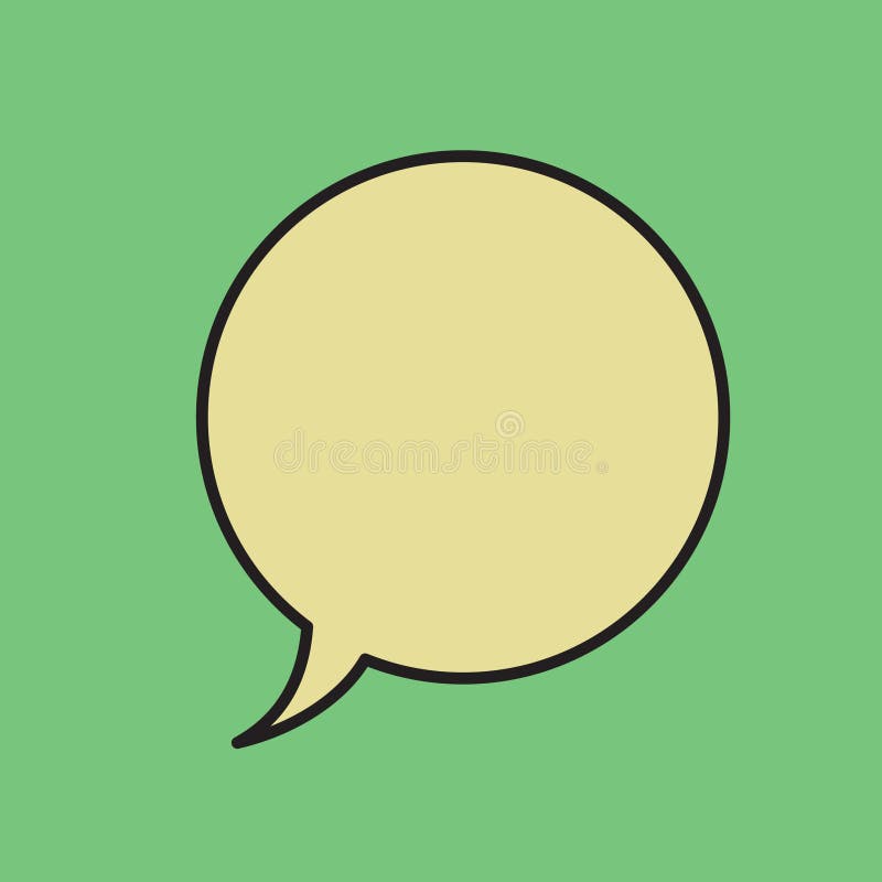 Round Speech Bubble. Vector Illustration Decorative Design Stock Vector ...