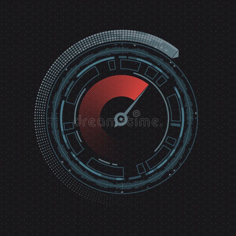 Speedometers for Dashboard. Measuring Speed Analog Indicator Device ...