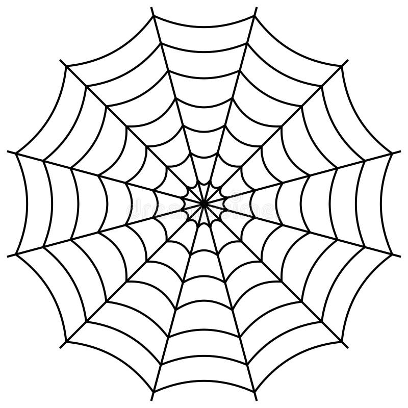 Round Spider Web, Cobweb Vector Symbol Sign of Confusion and a Network ...
