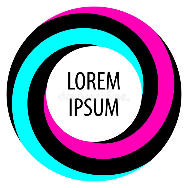 Round Spiral Shape Background. Twisting Color Strips Creating a Circle ...