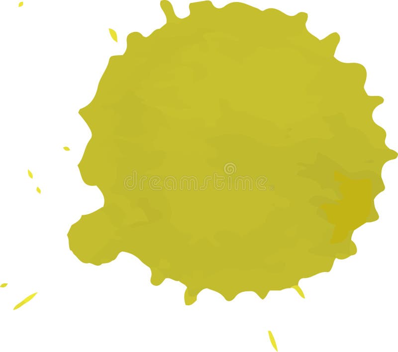 Round Splash with Short Mustard Tail and Smooth Surface. Stock Photo ...