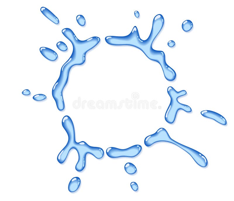Round splash of water. stock vector. Illustration of drops - 22143524
