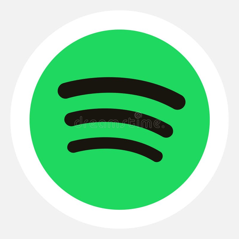 Round Spotify Logo Isolated on White Background Editorial Image ...