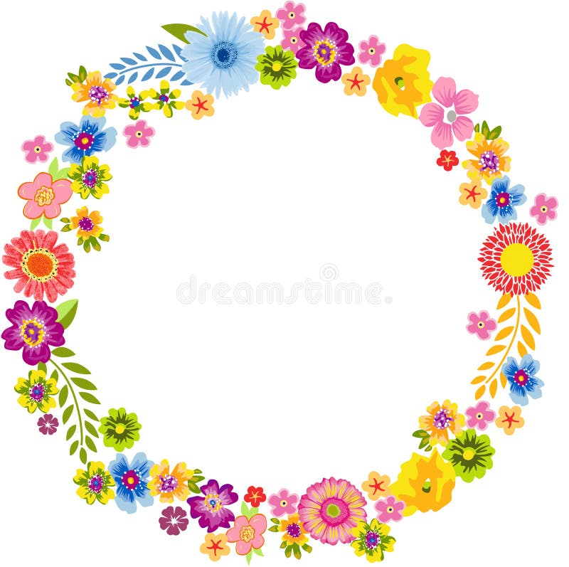 Flower frame border stock illustration. Illustration of flowers - 1104143