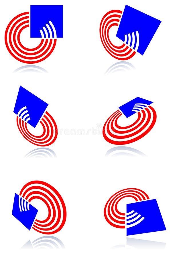 Round with square stock vector. Illustration of connection - 16881901