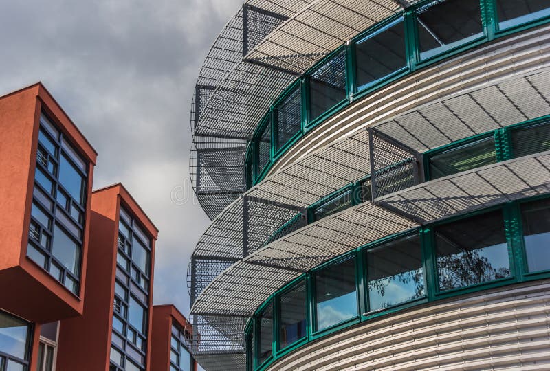 Round and square buildings stock photo. Image of urban - 30582150