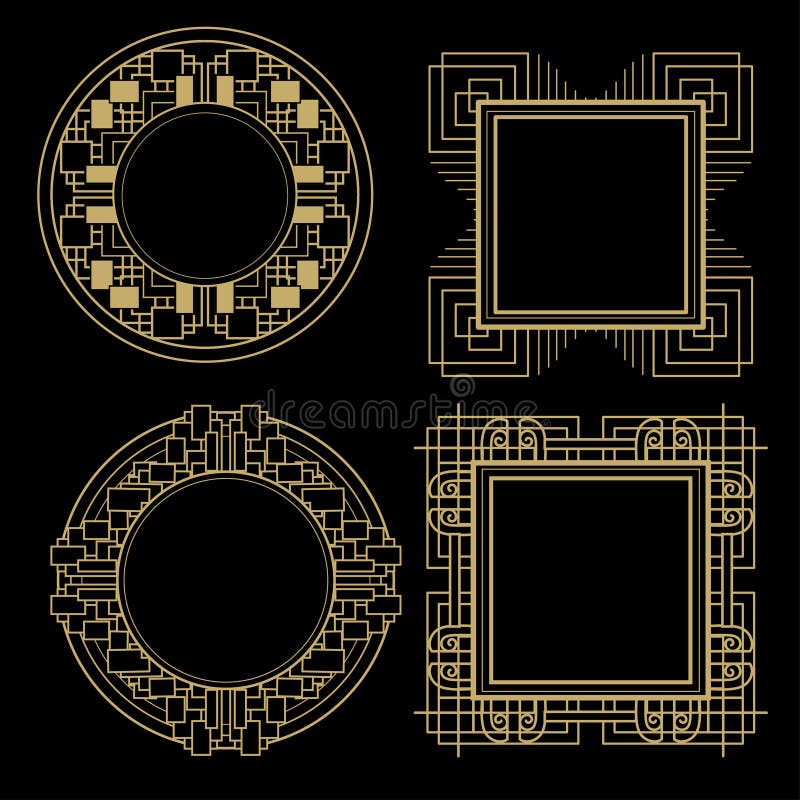 Round and square frames stock vector. Illustration of decorative - 70604216