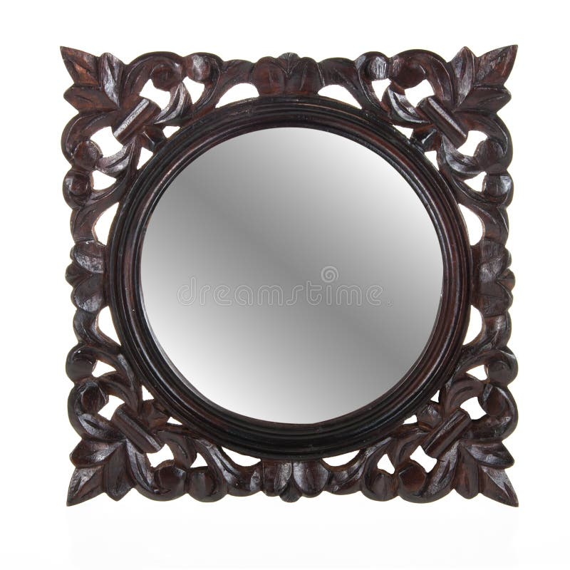 Round or Square Vintage Mirror Stock Photo - Image of background ...