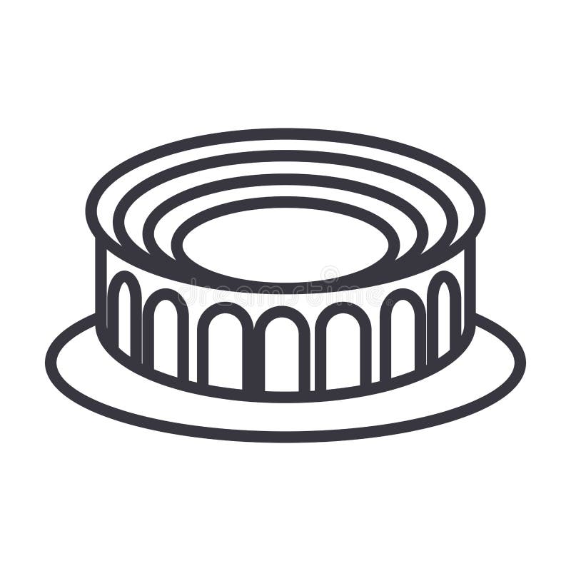 Round Stadium Top View Icon Digital Blue Stock Vector - Illustration of ...